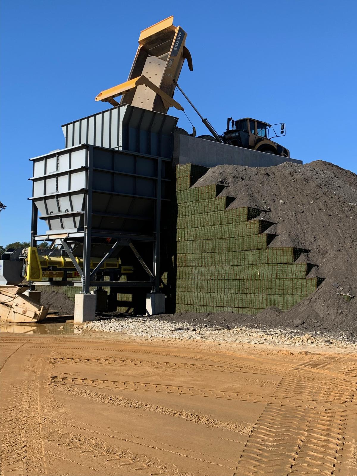 Dump Hopper and Feeder Charles City | Hilfiker Retaining Walls
