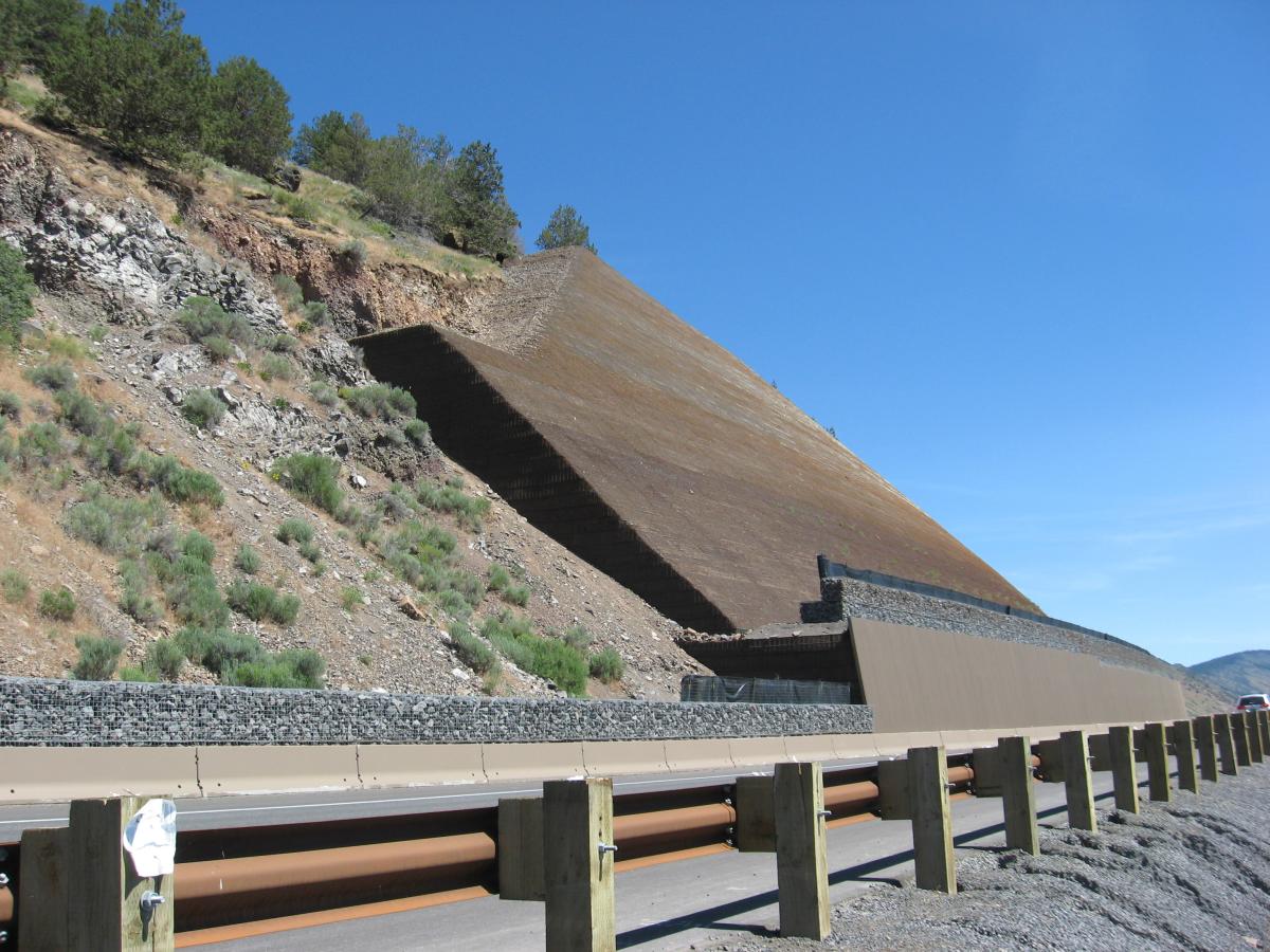 Steepened Slope | Hilfiker Retaining Walls